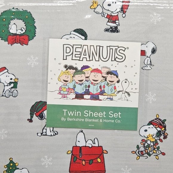 Peanuts | Bedding | Peanuts Snoopy Twin Size Christmas Snoopy Woodstock ...